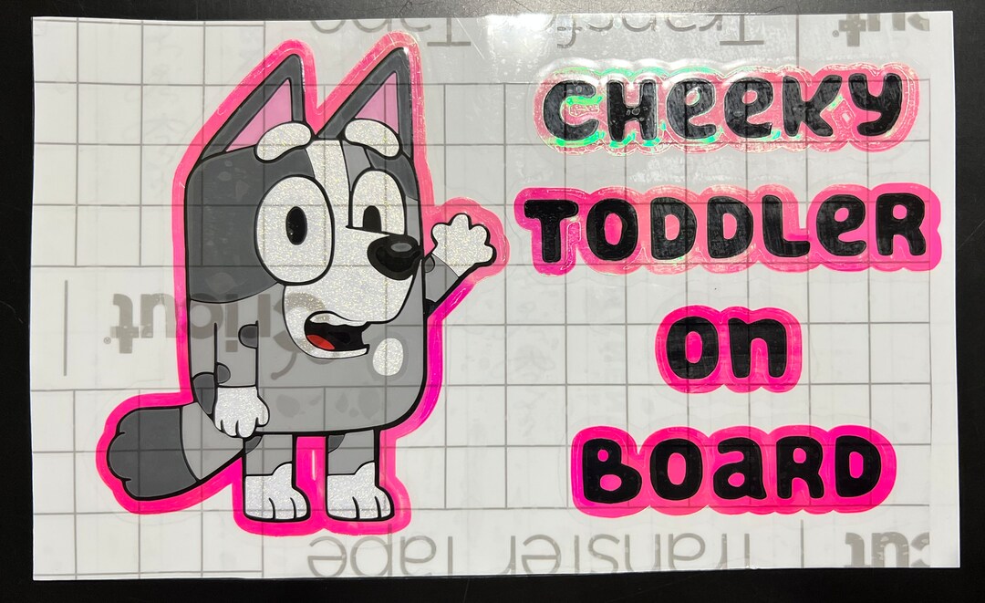 Cheeky Toddler/muffin/bluey/car Decal - Etsy