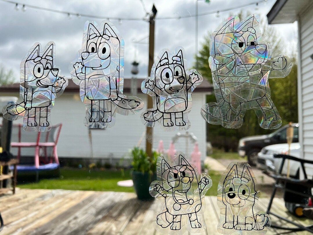 Bluey Window Suncatcher Decal - Etsy