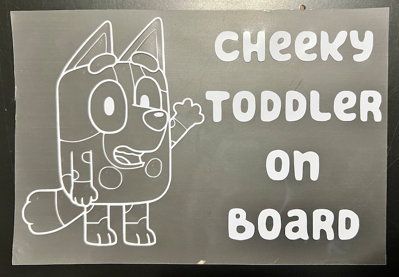 Cheeky Toddler/muffin/bluey/car Decal - Etsy