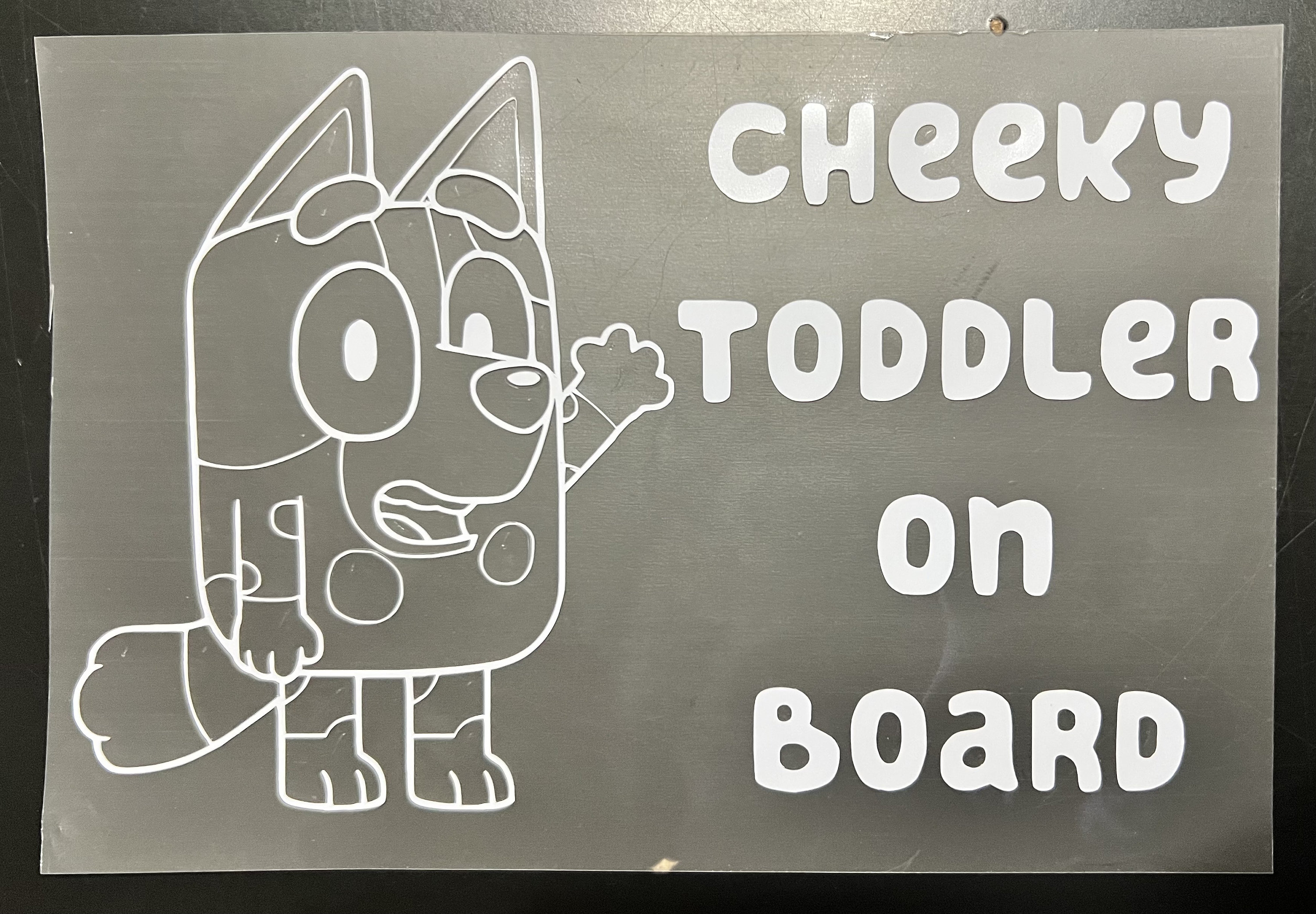 Cheeky Toddler/muffin/bluey/car Decal - Etsy