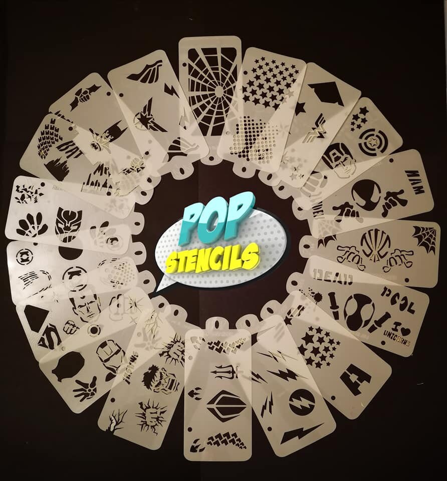 Superhero Style Stencil Pack * Face Painting * Crafts* - Etsy