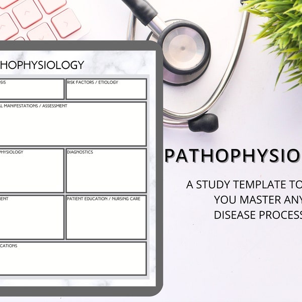 Pathophysiology Study Template - Etsy