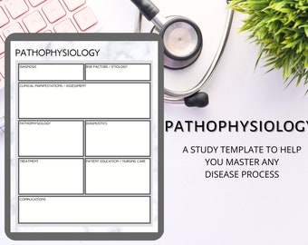 Printable Study Templates: Pharmacology, Pathophysiology, and SOAP Note ...