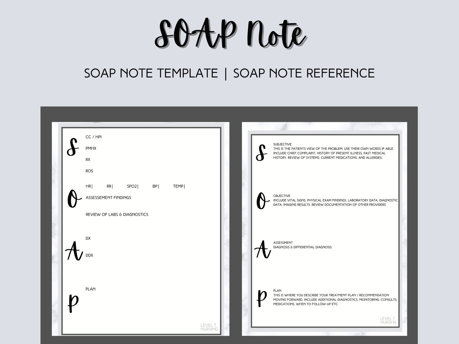 SOAP Note Template & Reference | Etsy Canada
