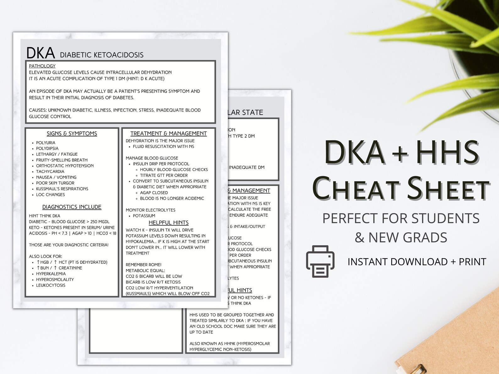DKA and HHS | A Cheat Sheet for Medical School, Pre-med, Nurse ...