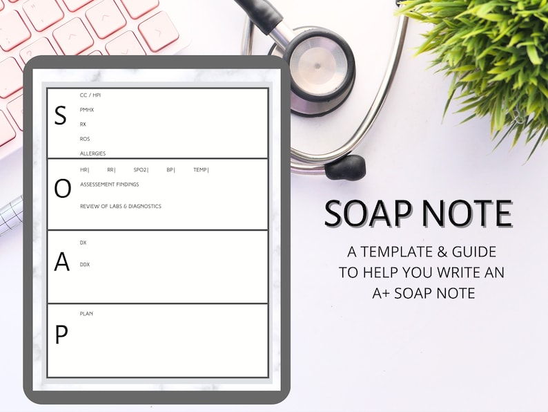 SOAP Note Template & Reference - Etsy