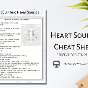 Heart Sounds Cheat Sheet | Study Guide for Healthcare Professional ...