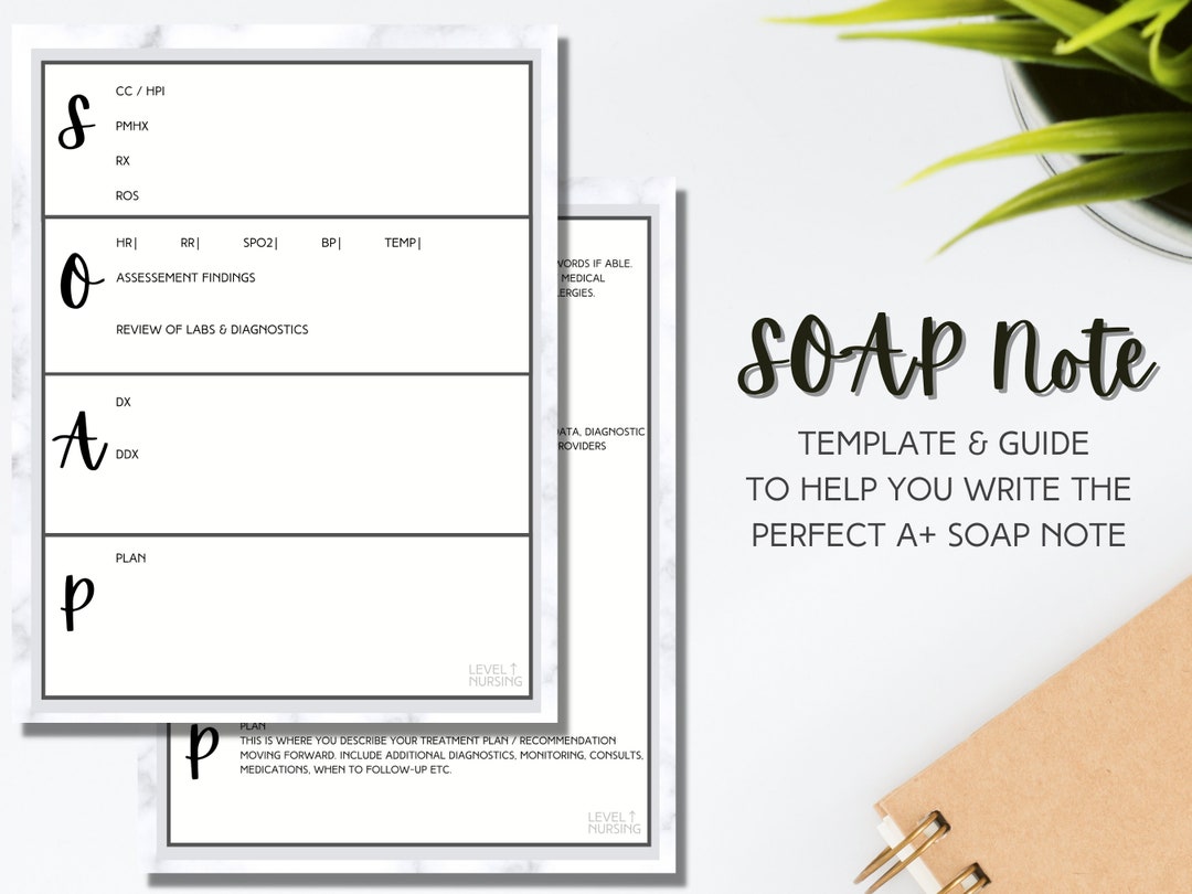 SOAP Note Template & Reference - Etsy Canada