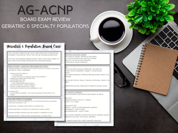 AG-ACNP Board Exam Review Geriatric & Special Populations - Etsy