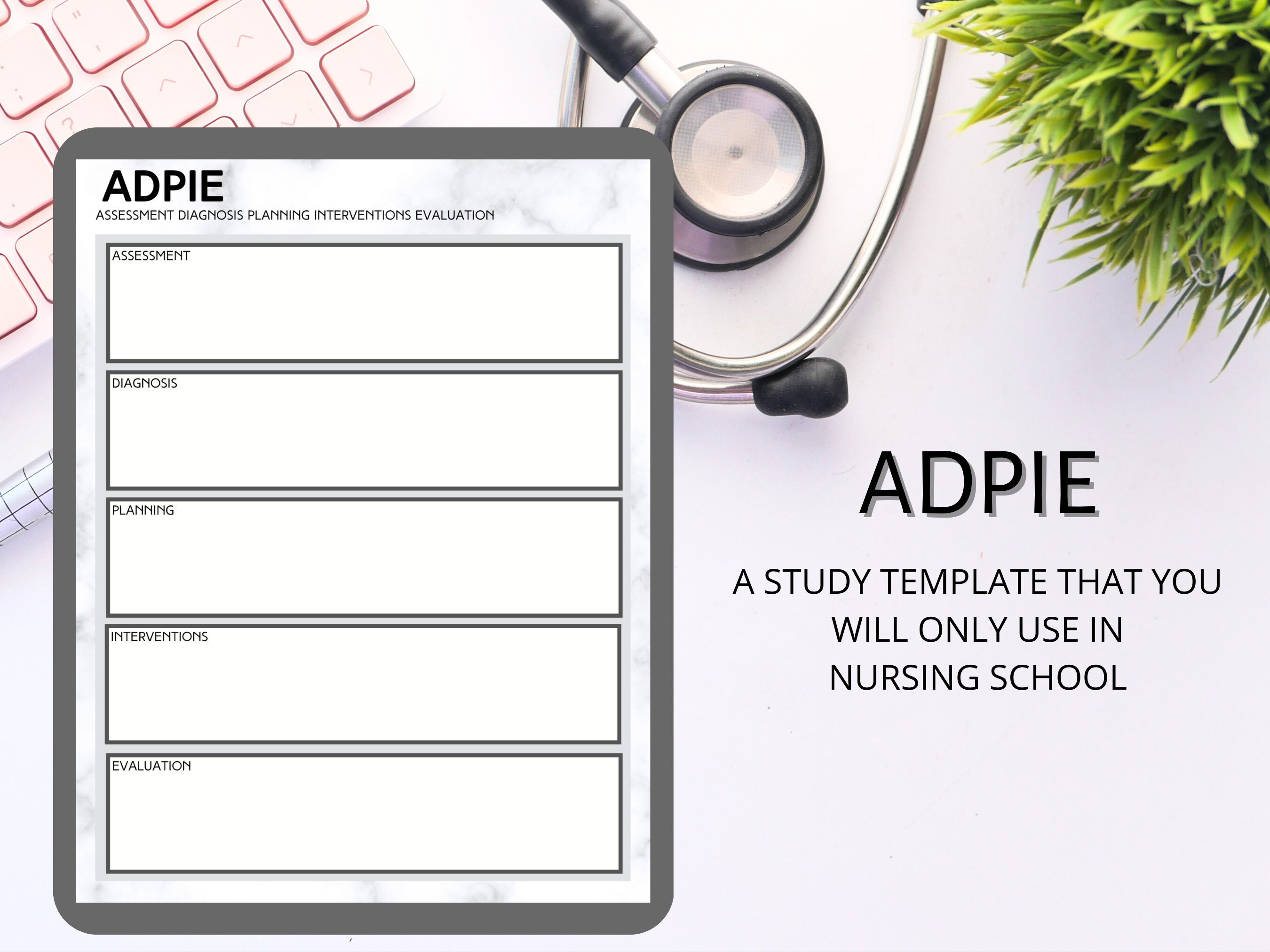 ADPIE Nursing Template - Etsy