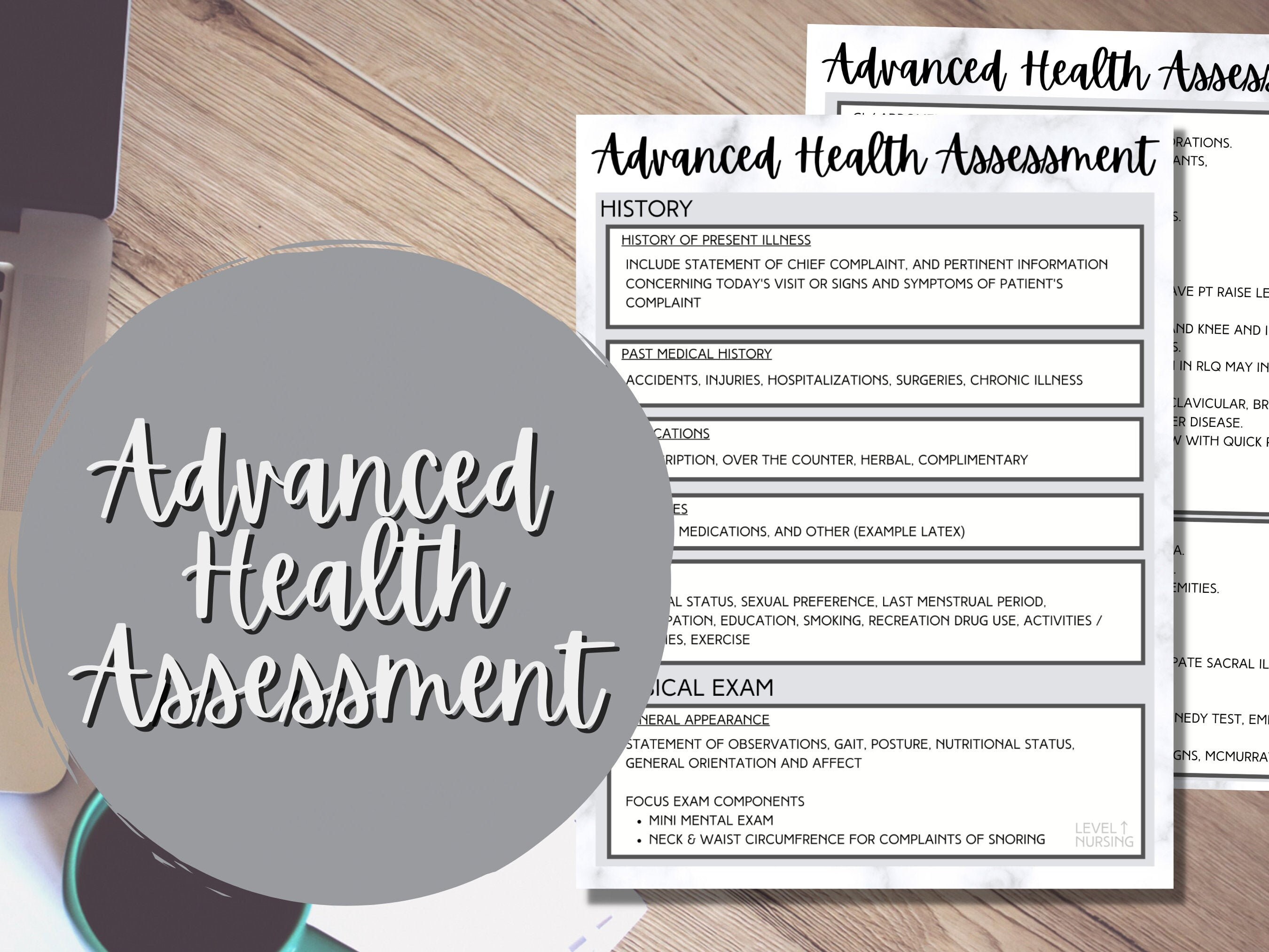 Advanced Health Assessment Nurse Practitioner NP Physician - Etsy