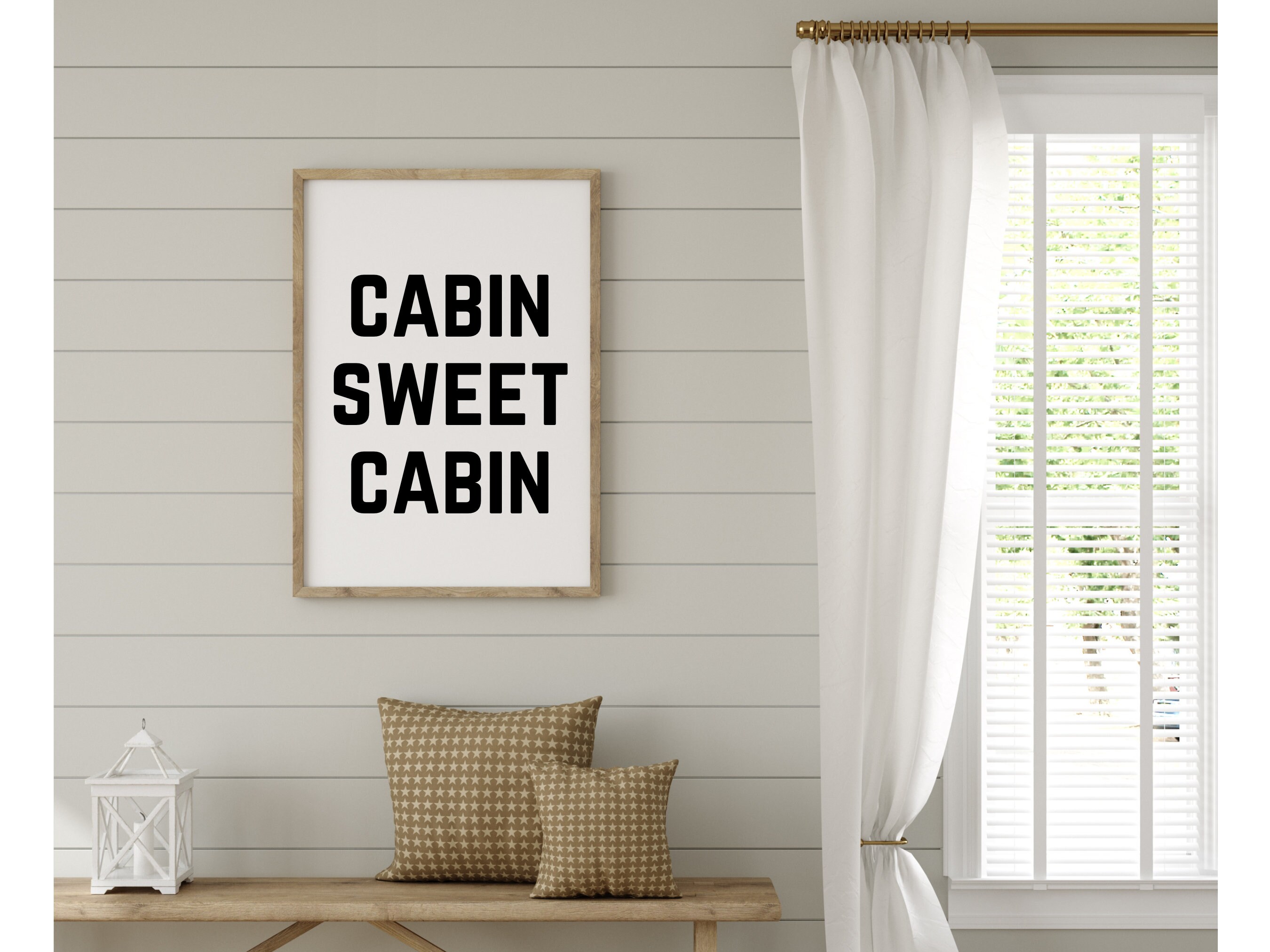 Cabin Sweet Cabin Log Cabin Decor Mountain Cabin Decor Printable Wall ...