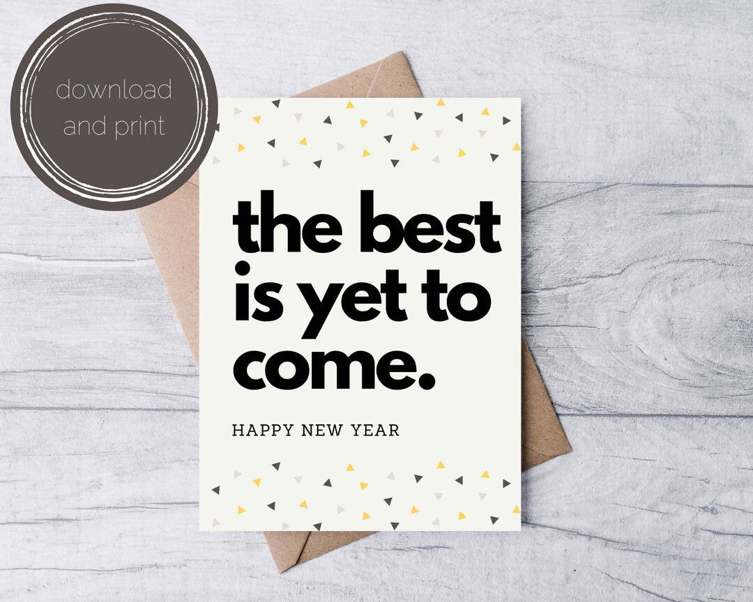 Printable Happy New Year Card | New Years Eve Cards | 2024 Holiday ...