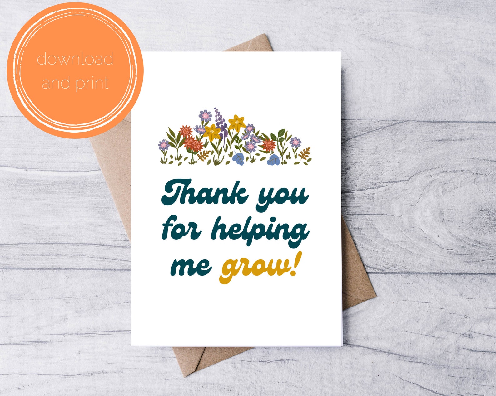 Printable Teacher Appreciation Card | End of Year Teacher Card ...