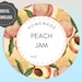 Printable Peach Jam Canning Jar Labels | 2"x2" Mason Jar Stickers for ...