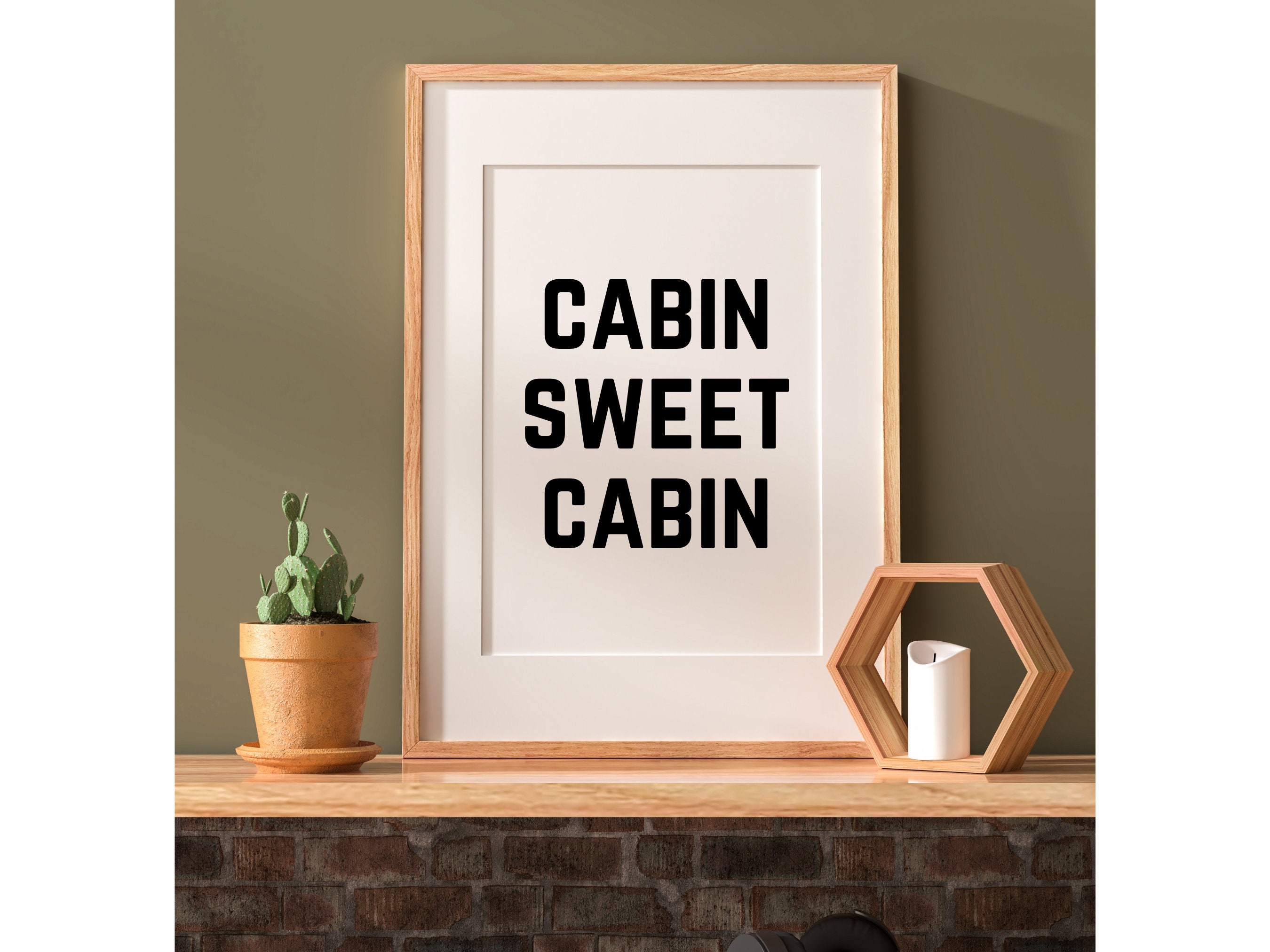 Cabin Sweet Cabin Log Cabin Decor Mountain Cabin Decor Printable Wall ...