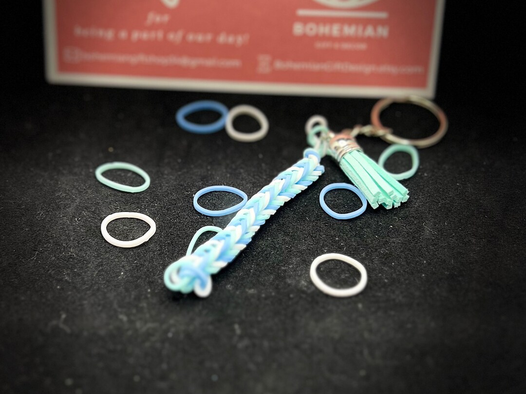 Rubber Keychain, Rubber Bracelet, Elastic Keychain, Elastic Bracelet - Etsy