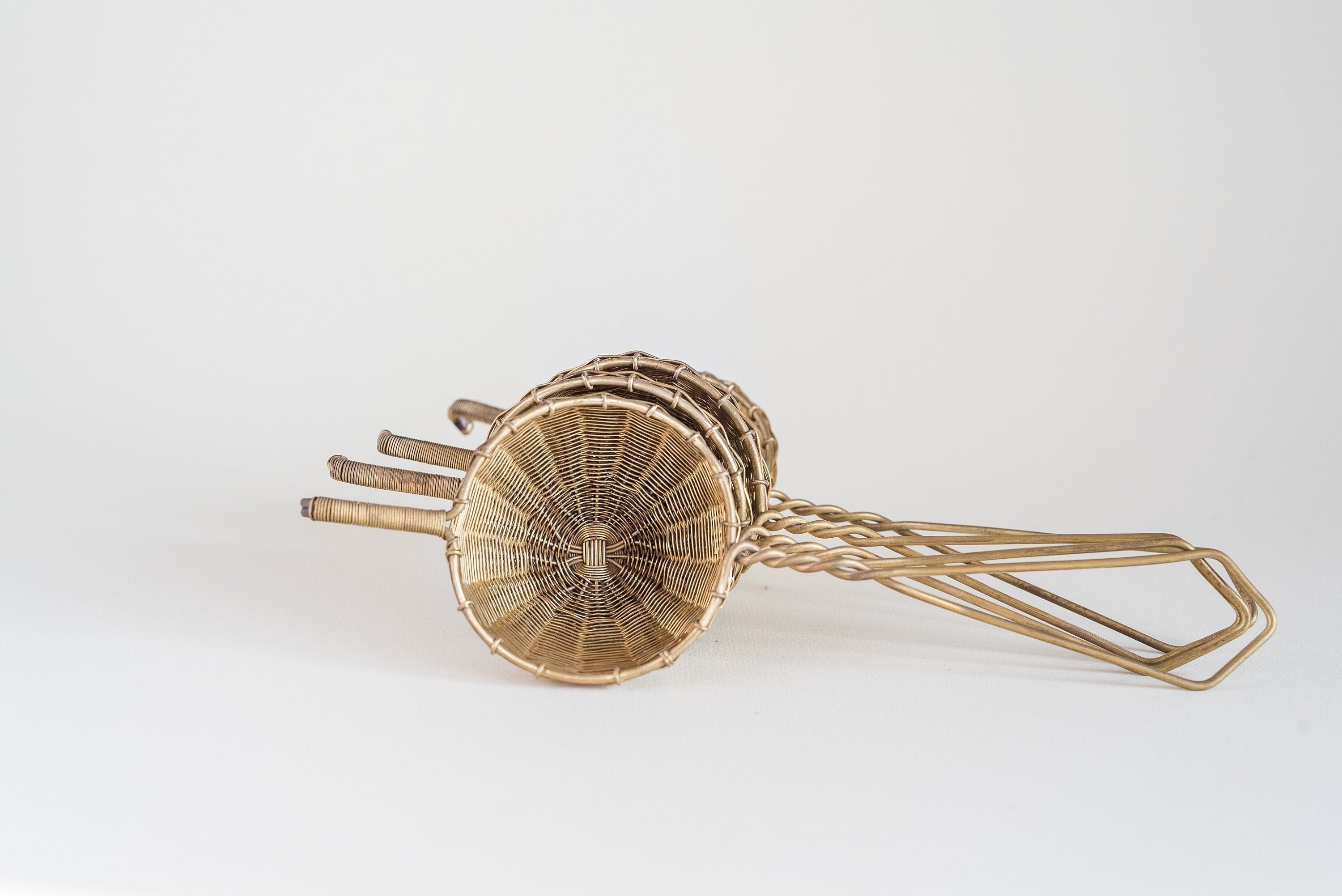 Gold Brass Tea Strainer | Loose Leaf Tea Accessory Handwoven | Small ...