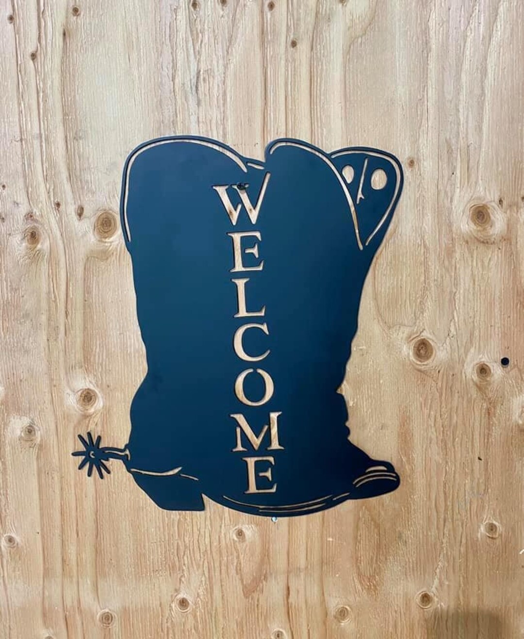 Metal Sign, Cowboy Boots, Welcome, Western Decor - Etsy