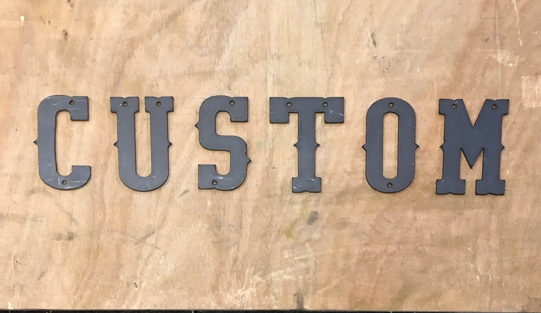 Rustic 6 Inch Metal Letters Western Country Farmhouse - Etsy