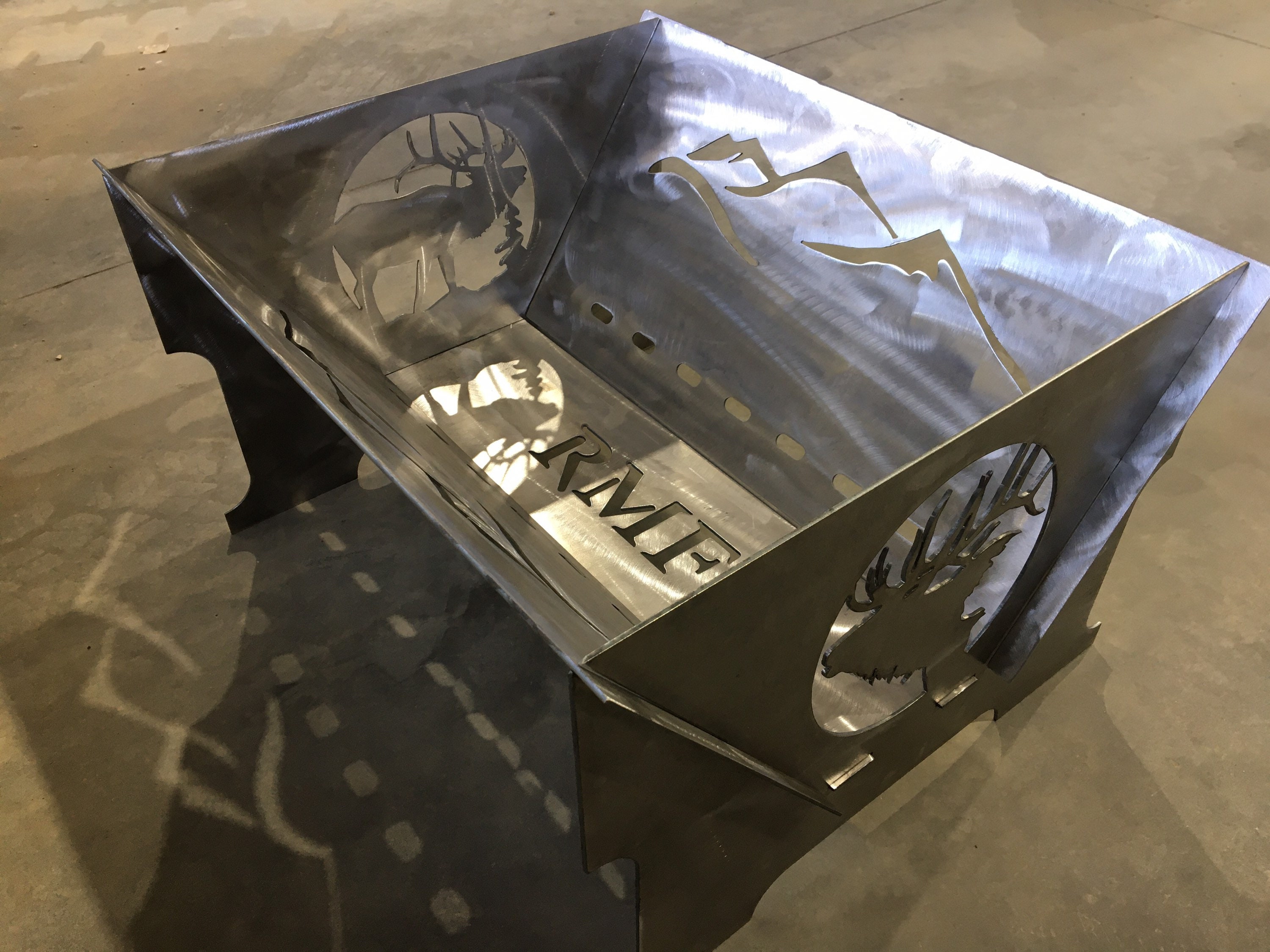 Custom Metal Fire Pit Collapsible Heavy 12 Gauge Steel | Etsy