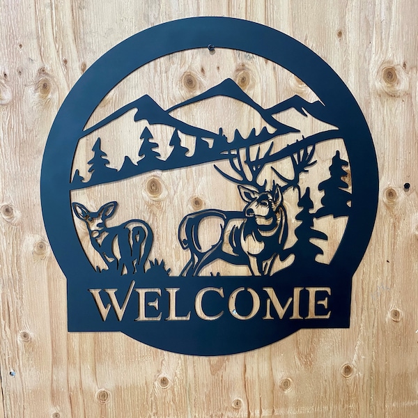 Buck and Doe Metal Sign - Etsy