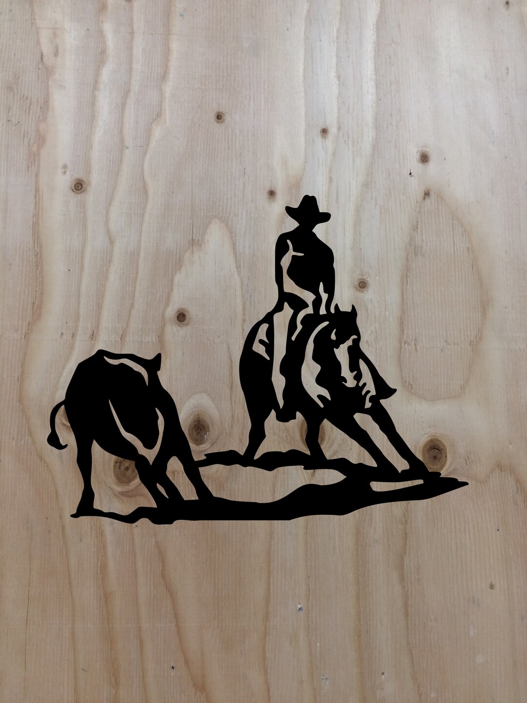 Metal Sign, Cutting Horse, Western Decor - Etsy