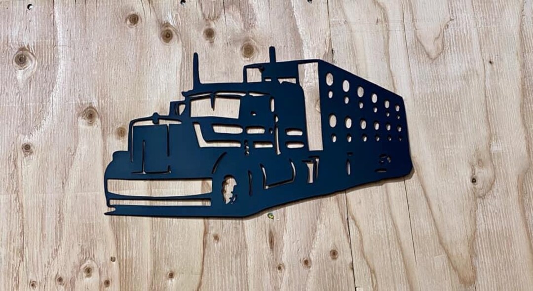 Metal Sign, Semi, Bull Wagon - Etsy