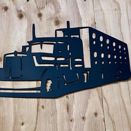18 Wheeler Metal Sign Cutout Semi Truck and Trailer Powder - Etsy