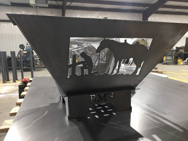 Large Custom Metal Fire Pit 4 Sided Collapsible Custom Heavy - Etsy