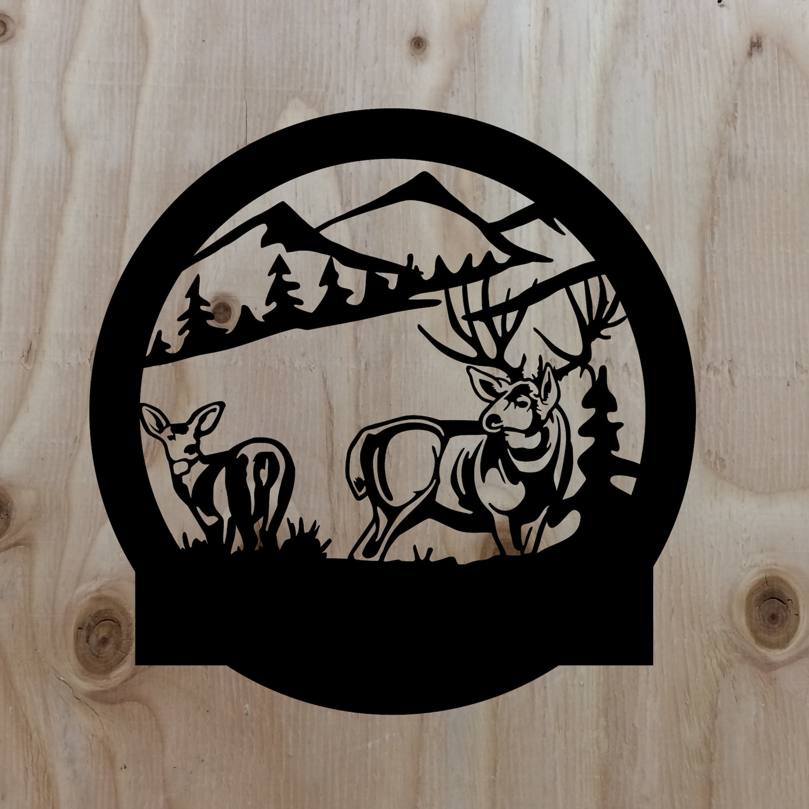 Custom Deer Welcome Metal Sign Mule Deer Buck and Doe - Etsy