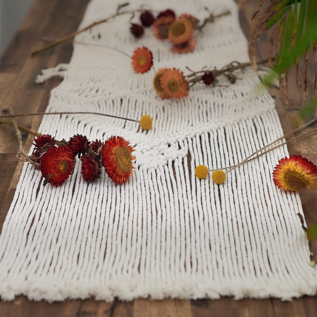 Handmade Table Runner Macrame Table Runner Handmade Rustic Wedding ...