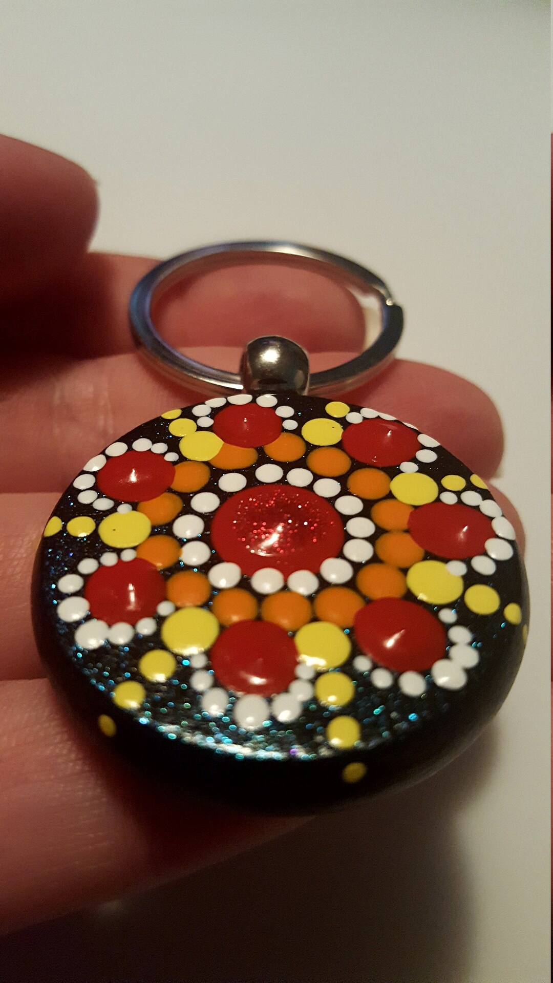 Mandala Keychain Dot Art Keychains for Women Dot Art - Etsy
