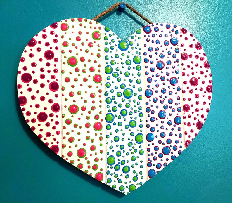 Heart Wall Decor, Dot Art Paintings, Christmas Gift, Gifts for Her ...
