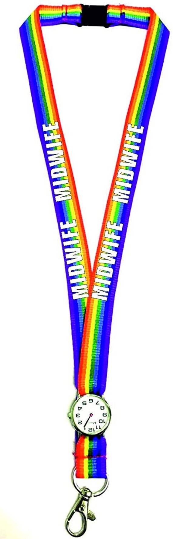 1 X Personalised Rainbow Lanyard With Integrated Watch for - Etsy