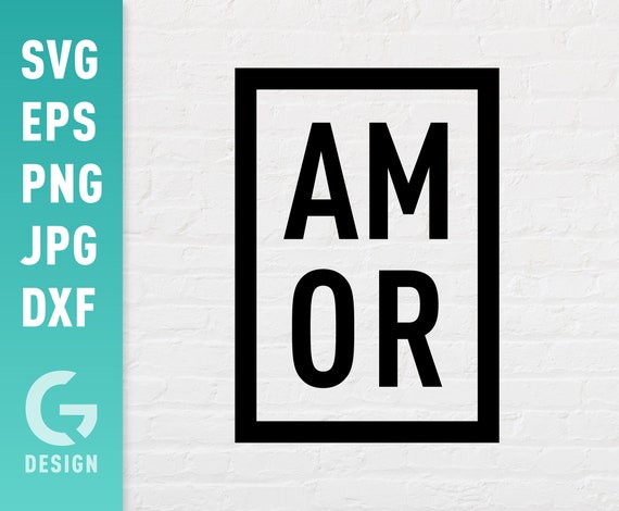 Amor SVG File Png Jpg Dxf Easy to Cut Files for Cricut - Etsy Singapore