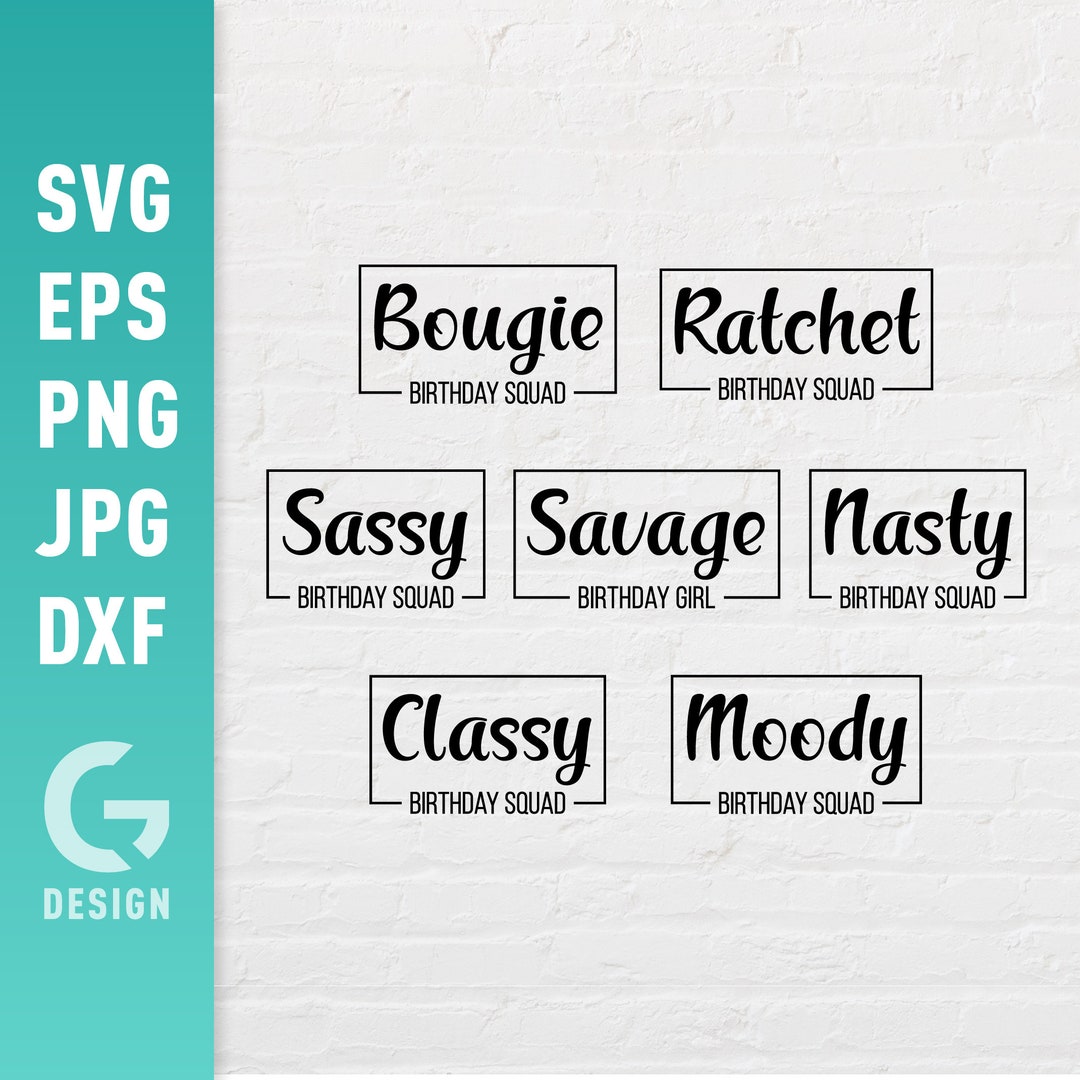 Birthday Group SVG File Png | Savage Girls Squad Matching Shirts Crew ...