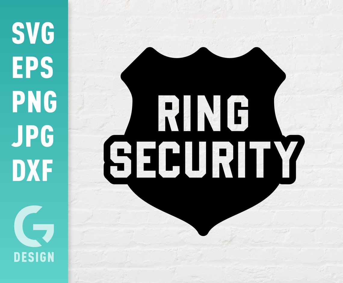 Ring Security SVG File Png Jpg, Dxf, Easy to Cut Files, Ring Bearer ...