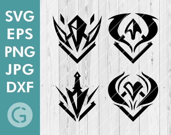 Lol KDA Icons SVG File Png Jpg Dxf Easy to Cut Files League - Etsy Finland