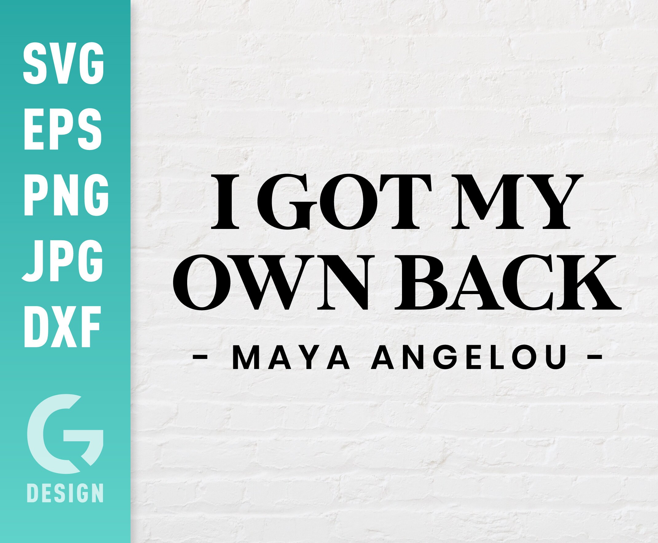 I Got My Own Back SVG File Png Jpg Dxf Easy to Cut Files - Etsy Australia