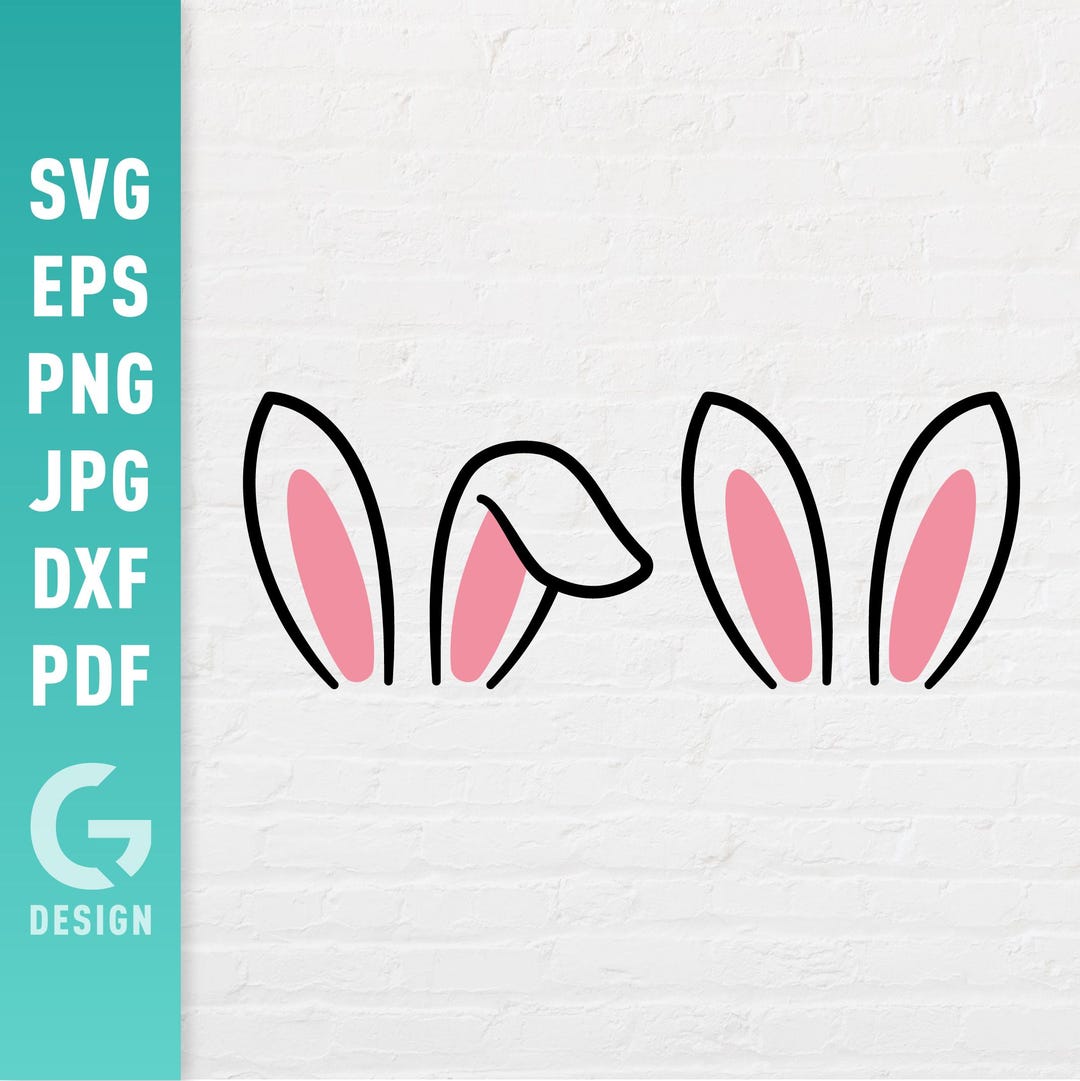 Bunny Ears SVG, Rabbit Clipart Png, Easter Crafts, Cute Cotton Tail ...