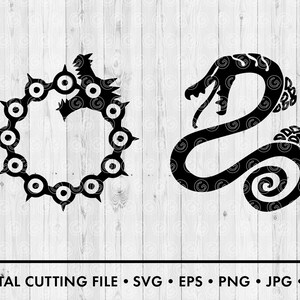 7DS Symbols Tattoo SVG File Png Jpg, Dxf, Easy to Cut Files, Nanatsu ...