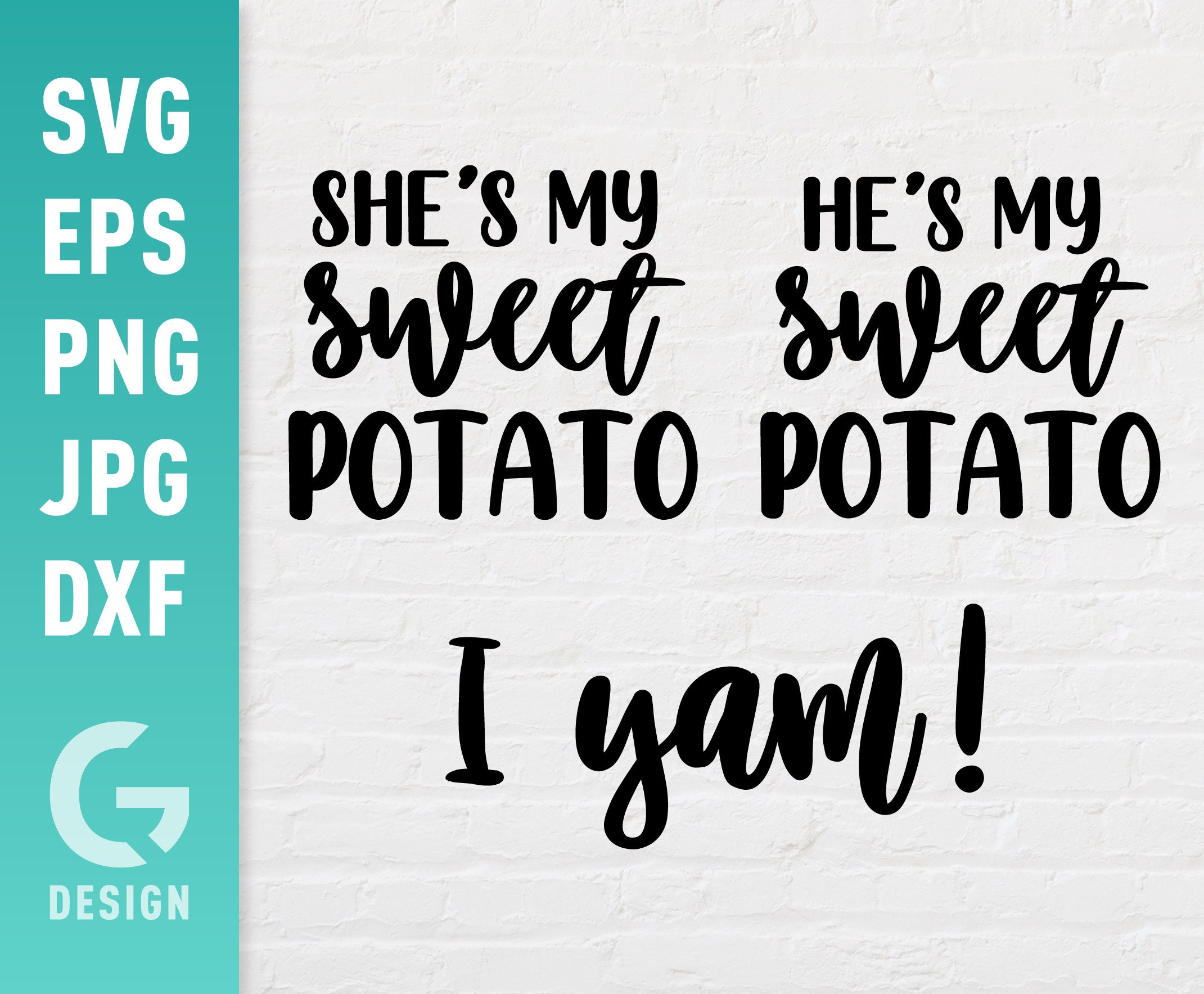 My Sweet Potato Svg File Png Dxf Easy To Cut Files Etsy Uk