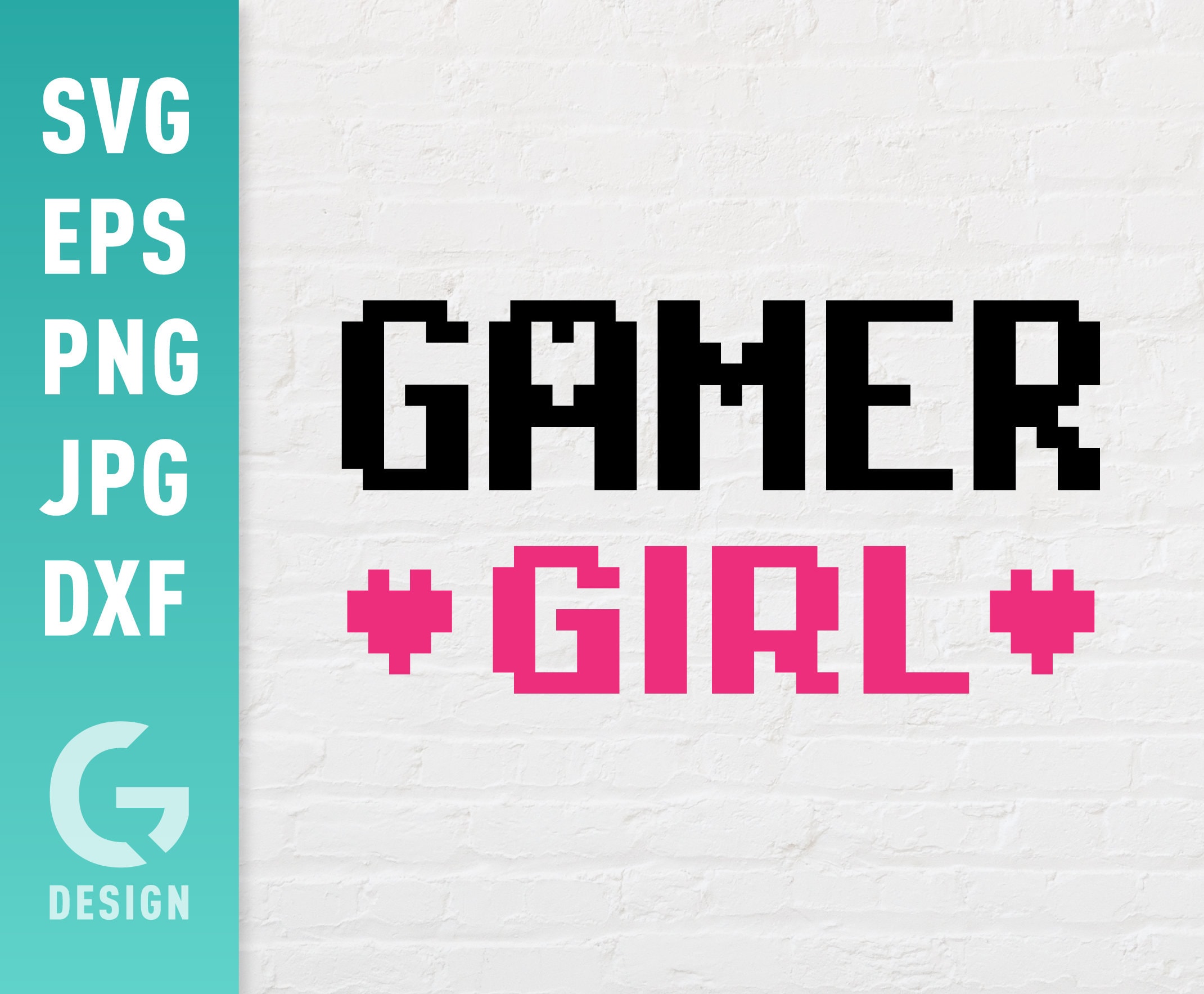 Gamer Girl SVG File Png Jpg Dxf Easy to Cut Files for | Etsy