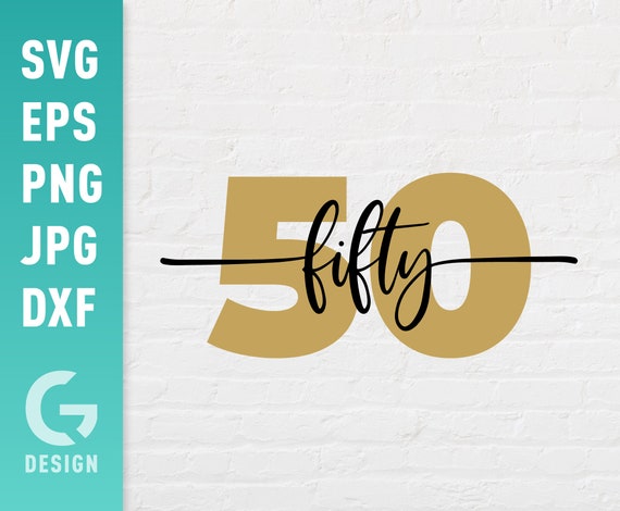Fifty SVG File Png Jpg Dxf Easy to Cut Files for Cricut - Etsy