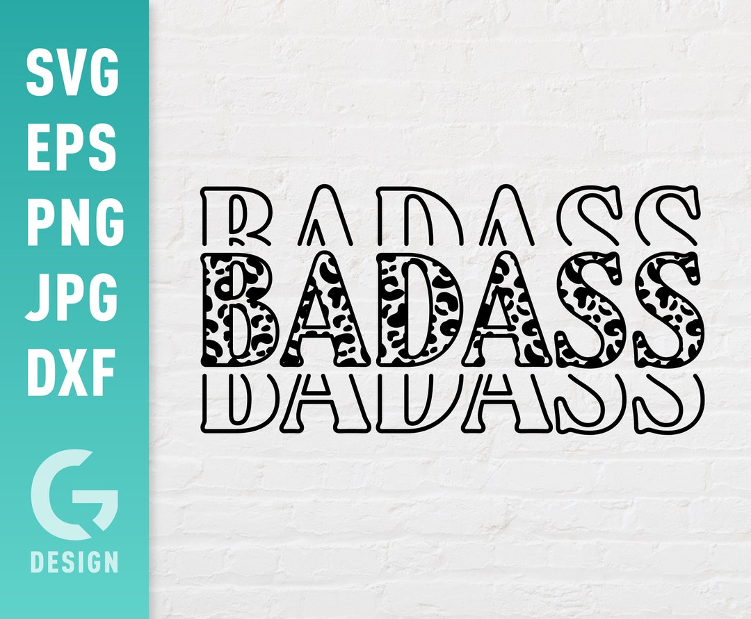 Badass Leopard SVG File Png Jpg Dxf Easy to Cut Files for - Etsy Canada