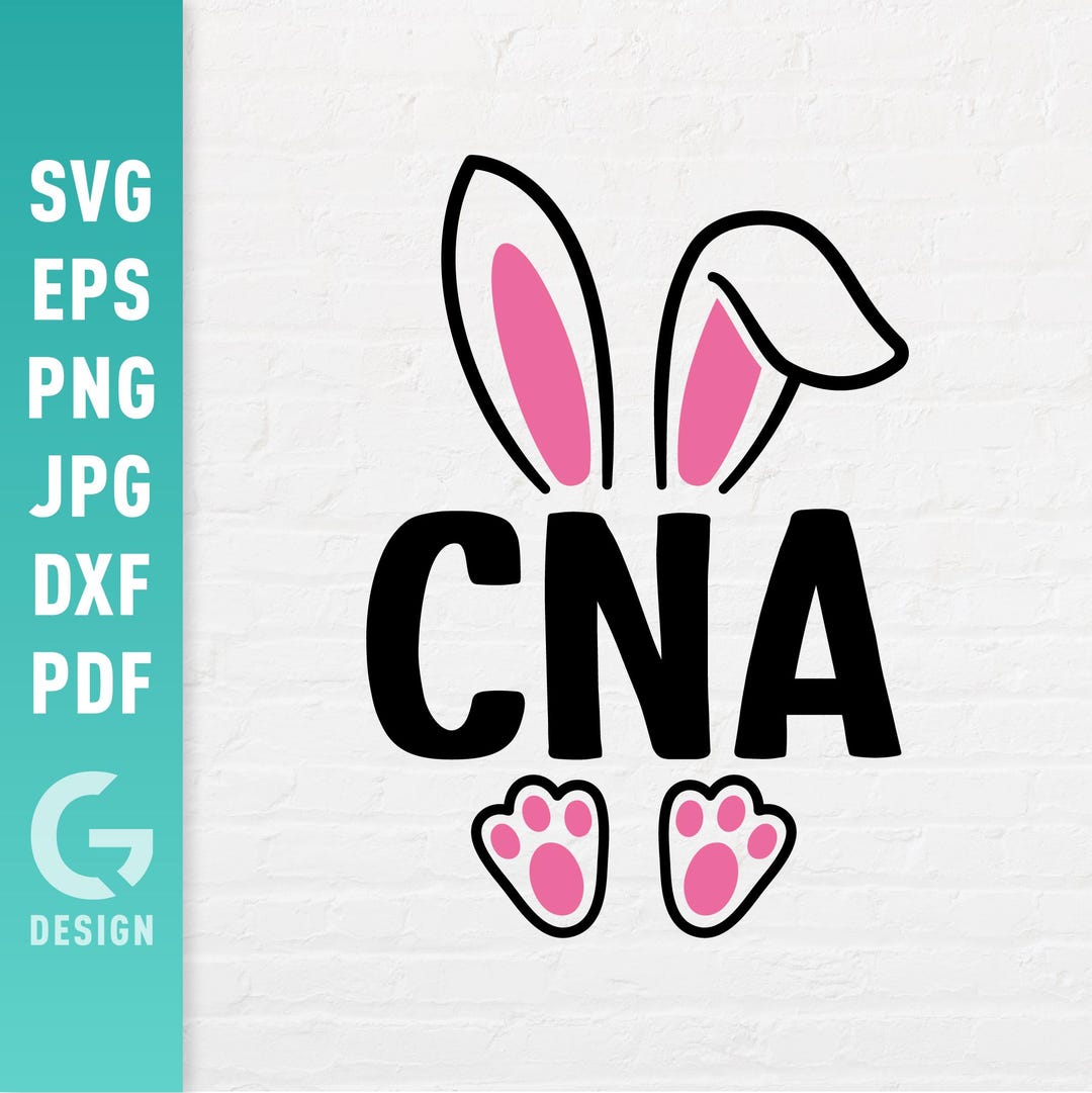 CNA Bunny SVG, Nurse Easter Crafts Png, RN Registered Crew, Icu Peeps ...