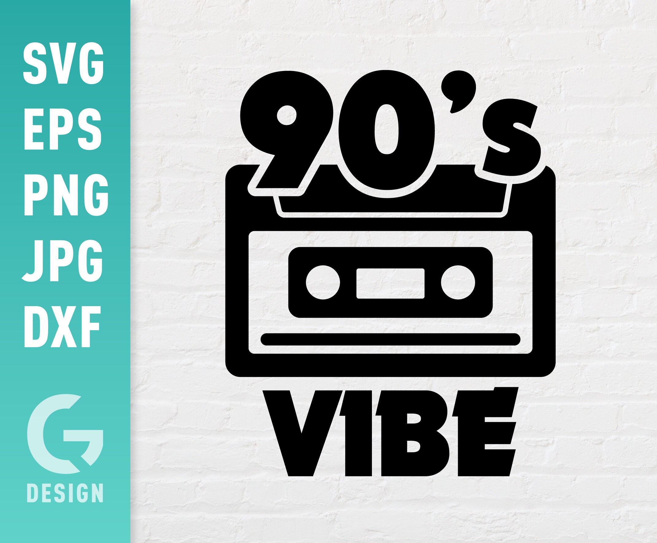 90's Vibe SVG File Png Jpg Dxf Easy to Cut Files - Etsy Canada