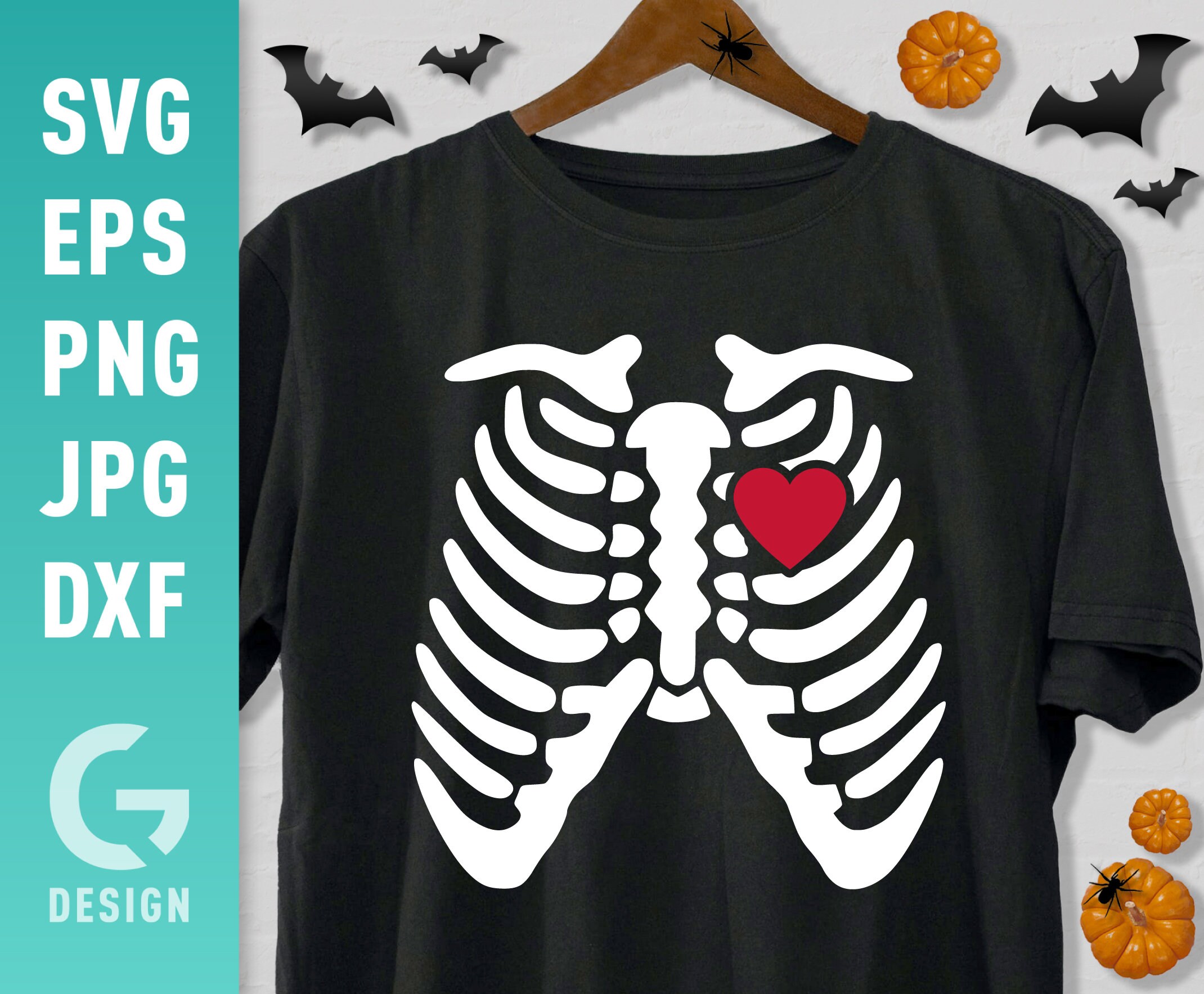 Chest Bones Skeleton Sternum Shirt - Hallowen Costume Women's T-shirt ...