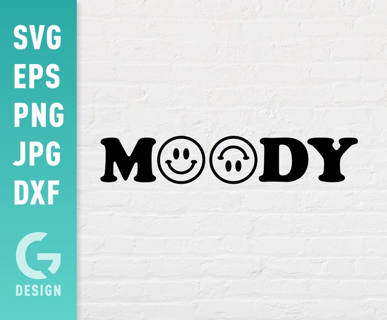 Moody SVG File Png Jpg Dxf Easy to Cut Files for Cricut - Etsy